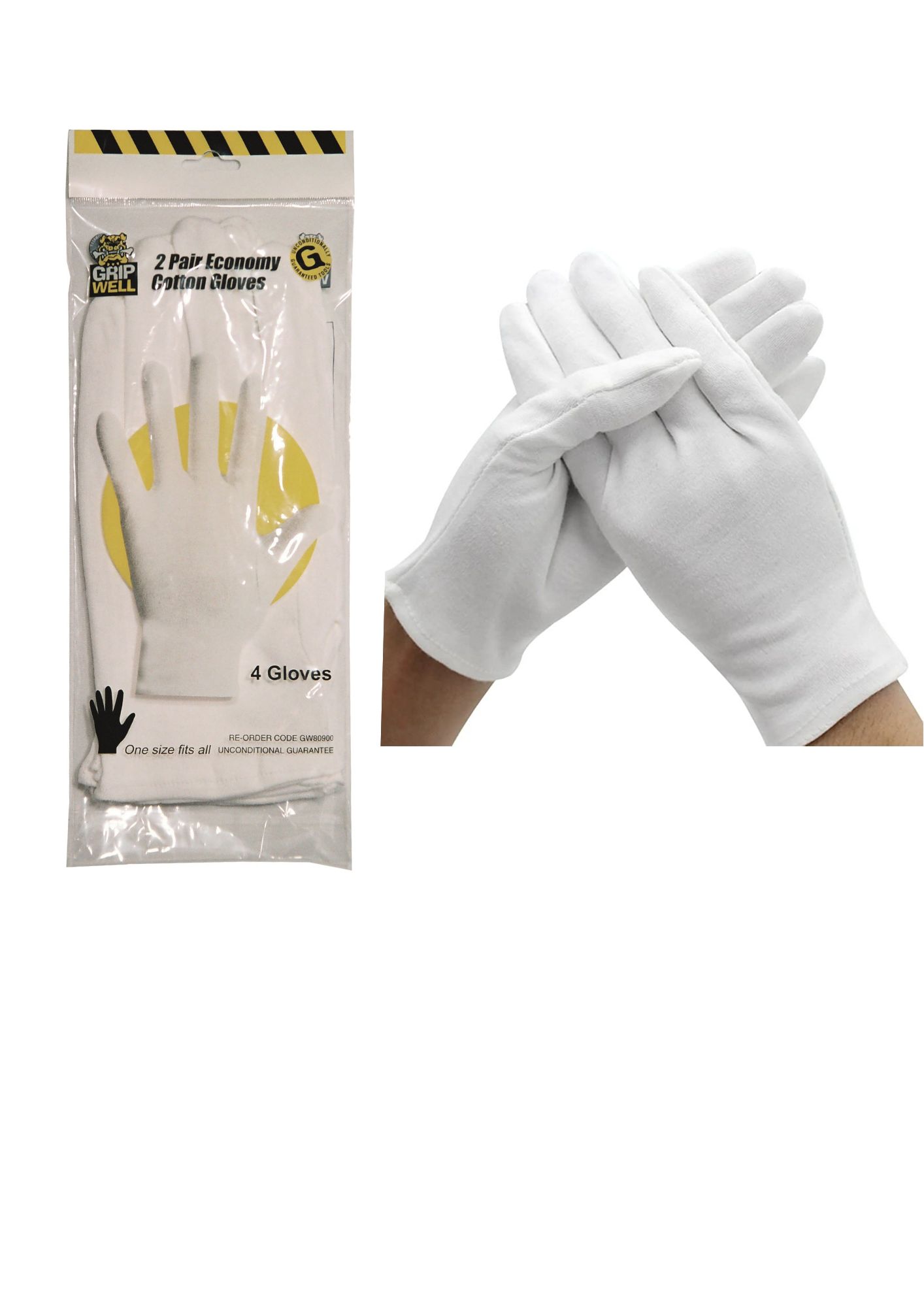 Economy Cotton Gloves (2 Pairs)